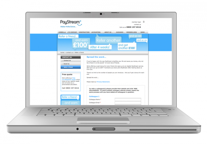 PayStream referral scheme - Archive - mark-making*
